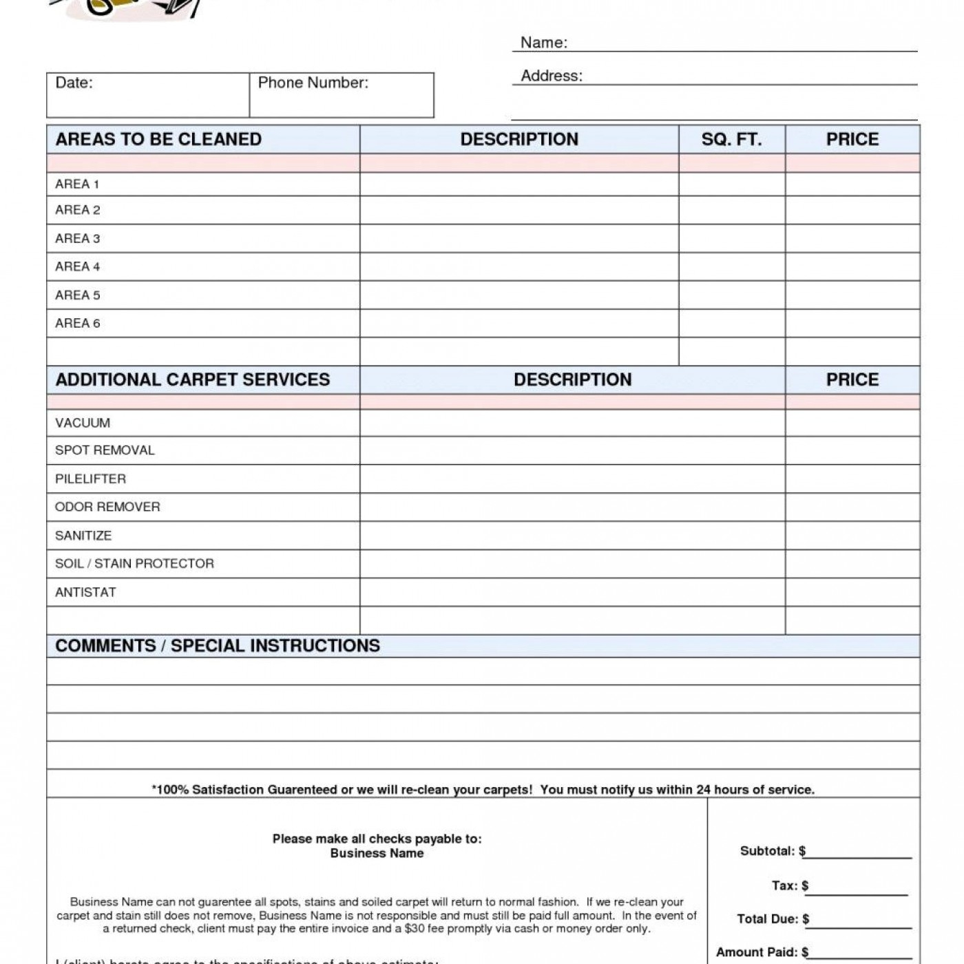 Free Painting Estimate Template Excel Printable Templates