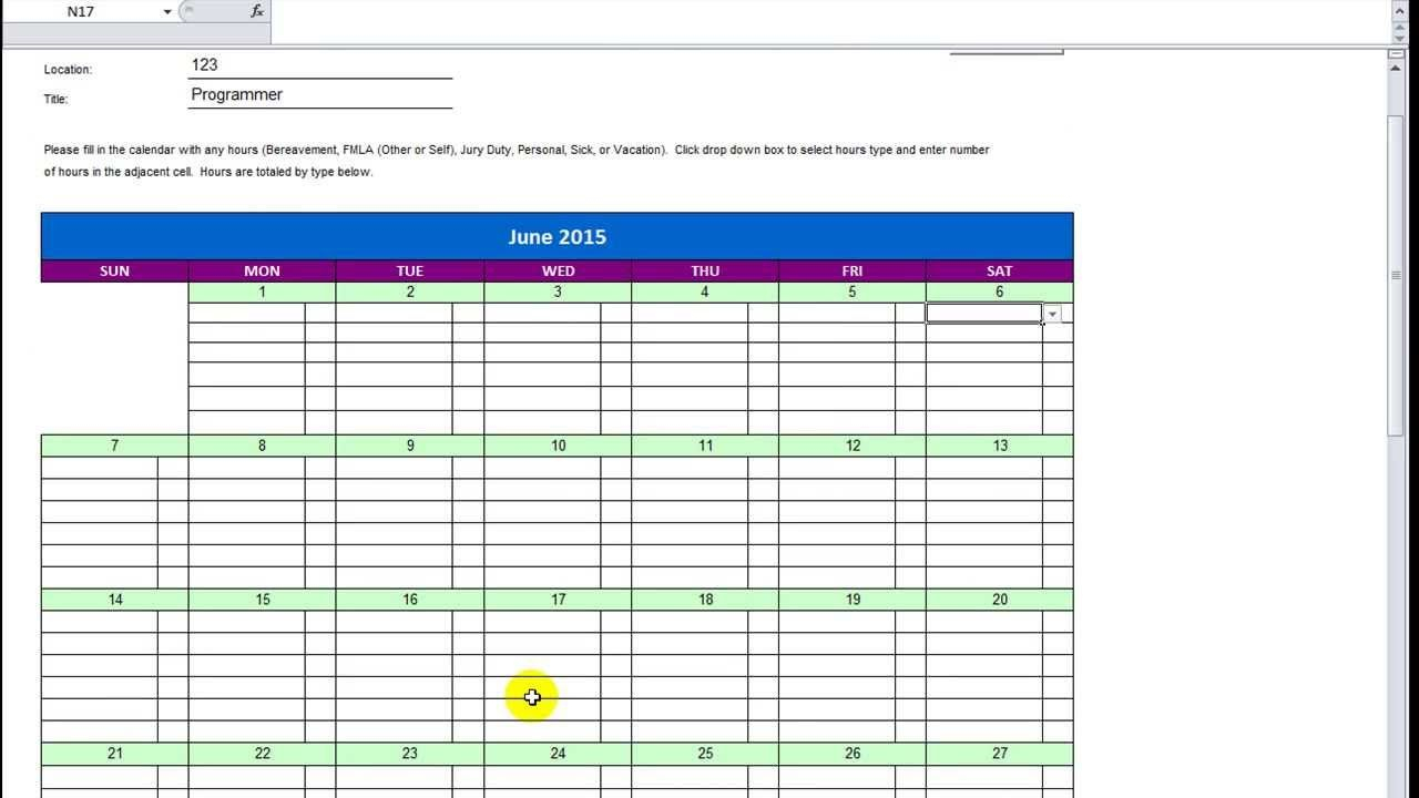 Excel Vba Calendar Calendar For Planning