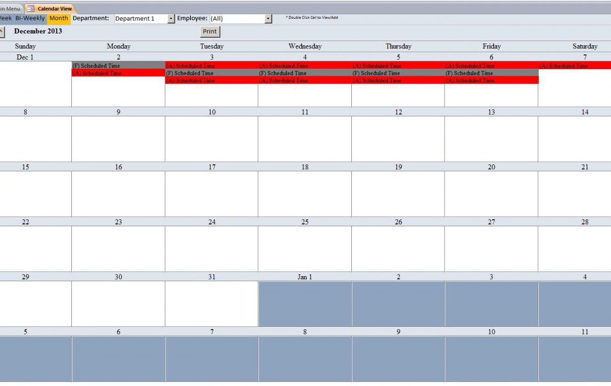 Pto Tracking Calendar Calendar For Planning