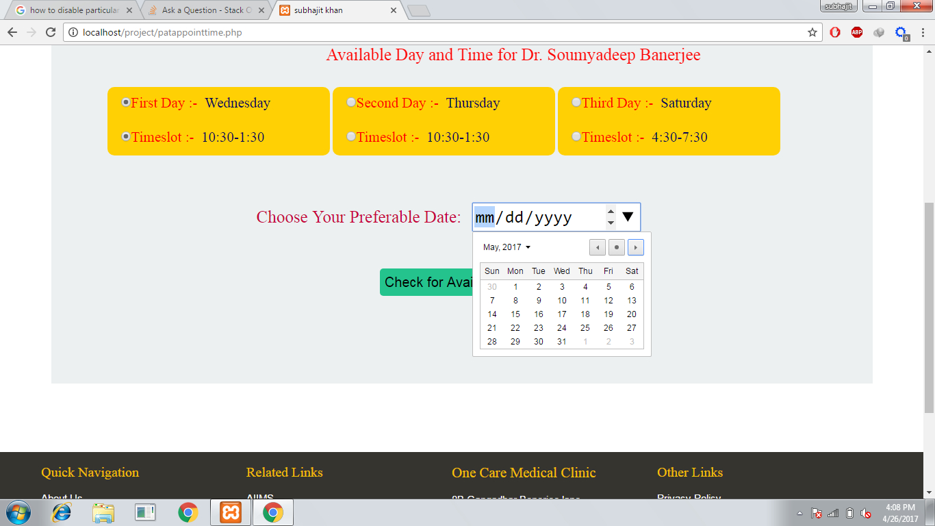 Php Calendar Date Picker Calendar For Planning