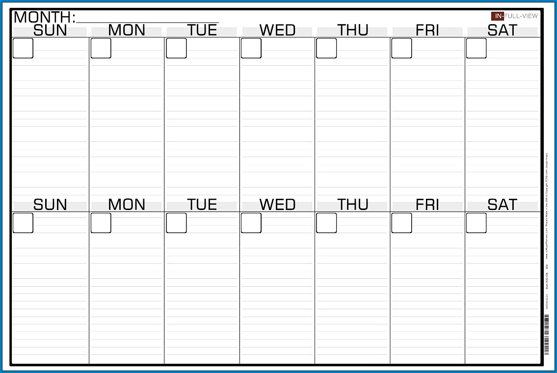 Look Ahead Schedule Template Calendar For Planning